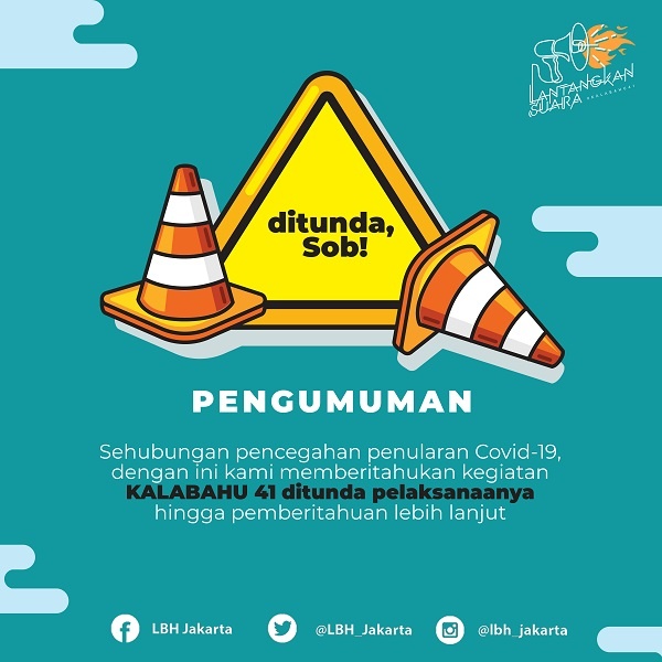 Pengumuman Pengunduran Pelaksanaan KALABAHU 41